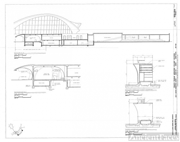 Transverse Section through South Wing & Details - Trans...