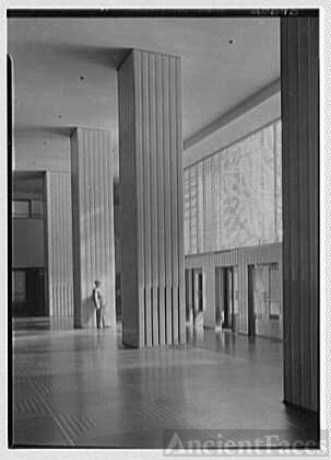 Rockefeller Center. RCA Building entrance lobby, sharp view