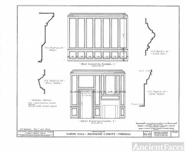 HABS VA,80-WAR.V,2- (sheet 23 of 24) - Sabine Hall, State...