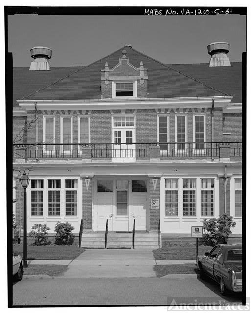 6. Detail of main entrance, east side - Southern Branch...