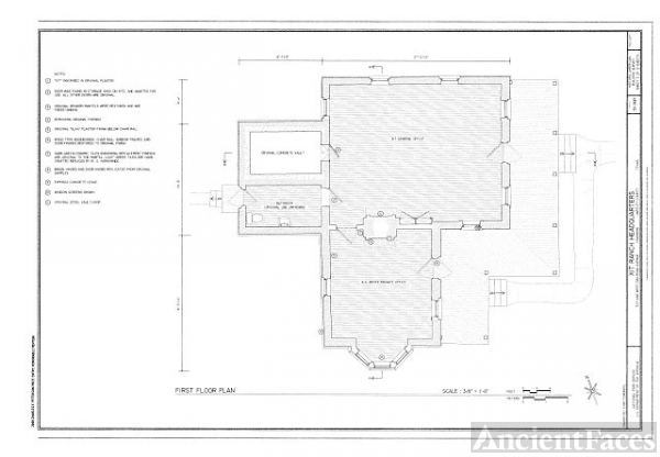 First floor plan - XIT Ranch Headquarters, Fifth and West...