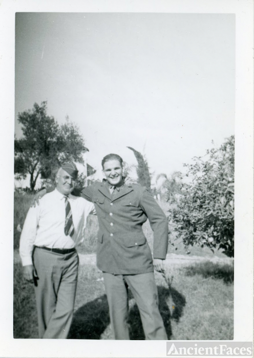 Paul L Hamaker with Father Reuben Hamaker