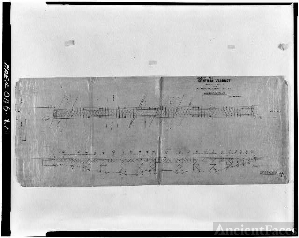 11. Drawing of viaduct plan showing a portion of the...