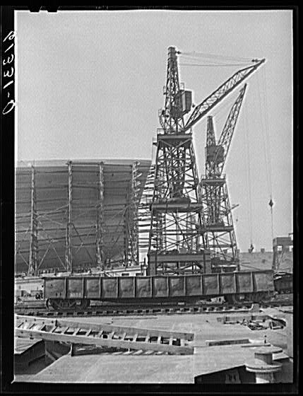 Shipyards at Bethlehem steel mill. Sparrows Point, Maryland