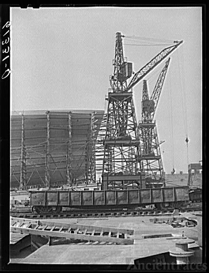 Shipyards at Bethlehem steel mill. Sparrows Point, Maryland