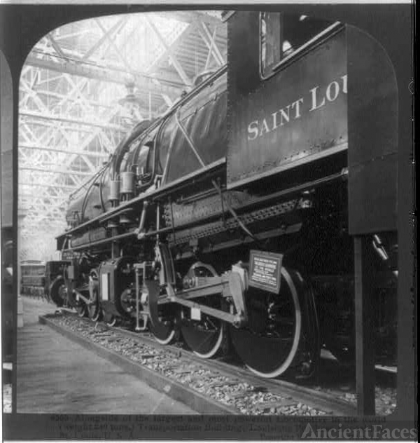 Alongside the largest and most powerful locomotive in the...