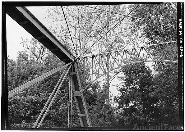6. Detail showing portal bracing, left side of bridge,...