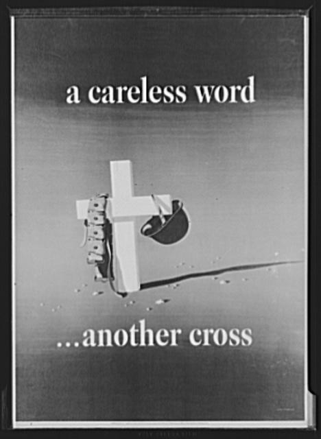 Poster. A careless word...another cross. Poster...