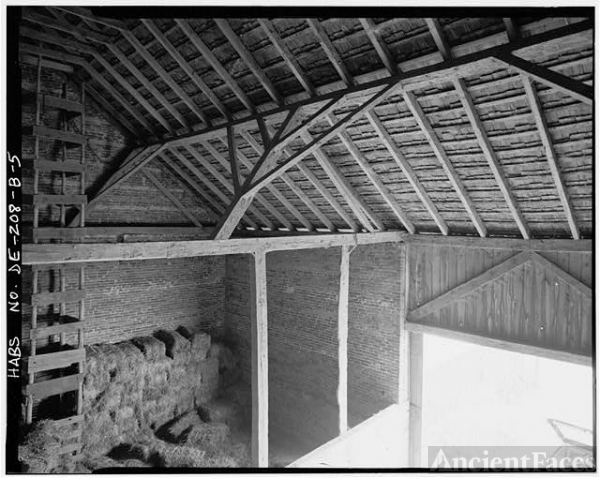 5. INTERIOR VIEW OF ROOF FRAMING LOOKING NORTHWEST
