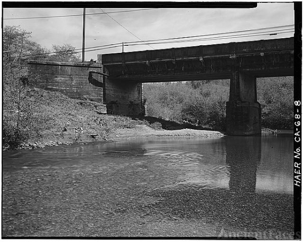 8. ELEVATION VIEW OF WEST SIDE OF BRIDGE, 1931 SECTION,...