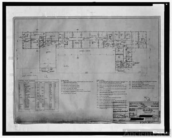 BUILDING A-196 BARRACKS, FIRST FLOOR PLAN. Naval Guided...