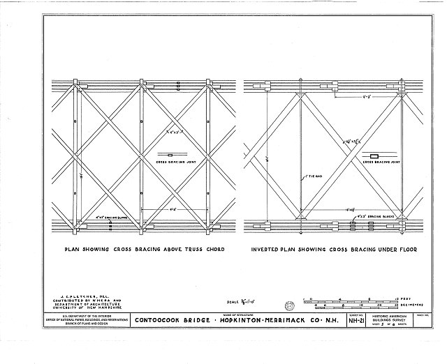 Plan Showing Cross Bracing Above Truss Chord, Inverted...