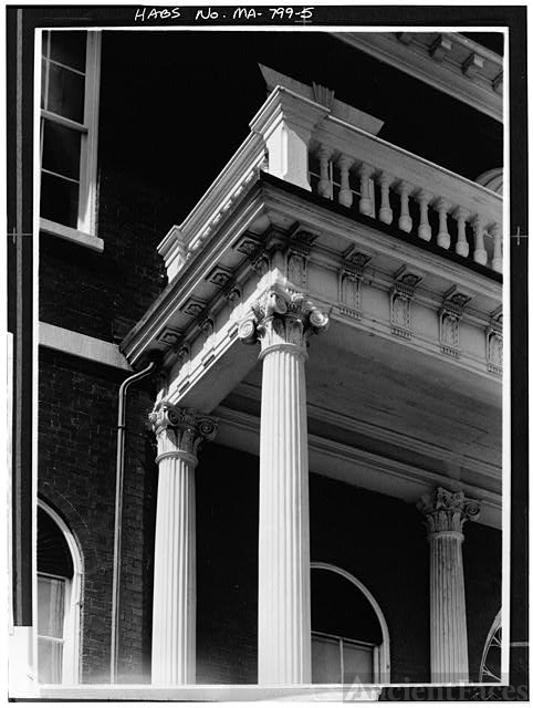 5. SOUTH FRONT, FIRST FLOOR, PORTICO, DETAIL OF COLUMN...