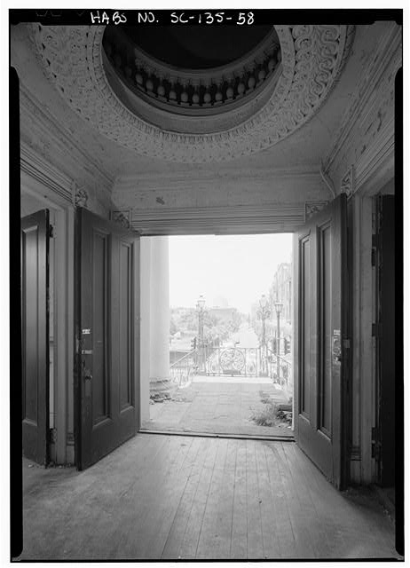 58. INTERIOR VIEW OF VESTIBULE LOOKING OUT OF WEST...