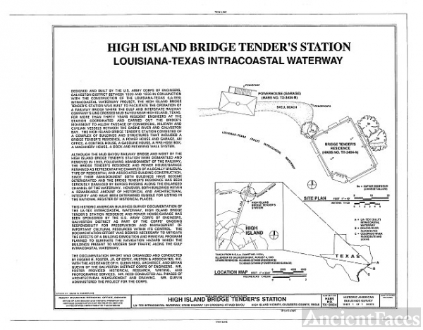 HABS TEX,84-HISL.V,1- (sheet 1 of 1) - High Island Bridge...